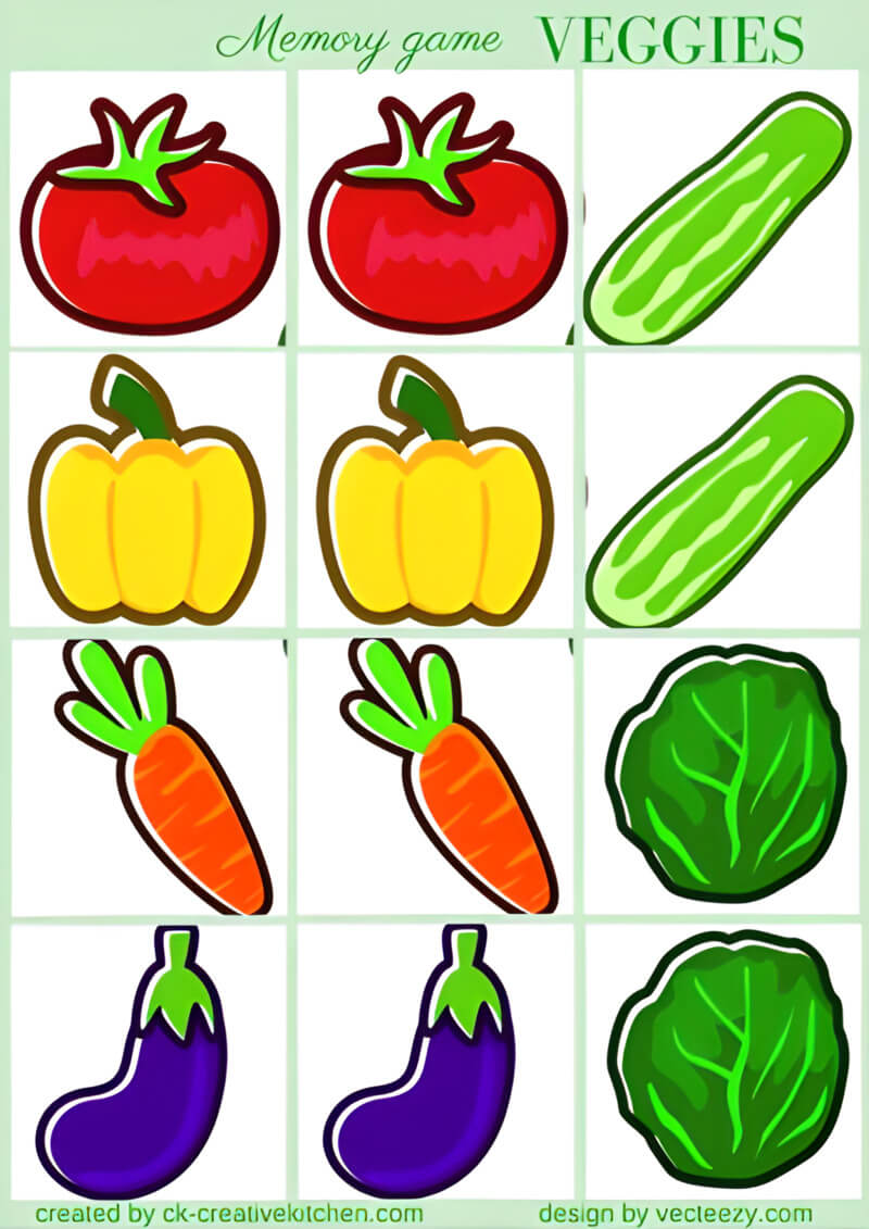 Grocery - Memory Game- Free Printables - Creative Kitchen