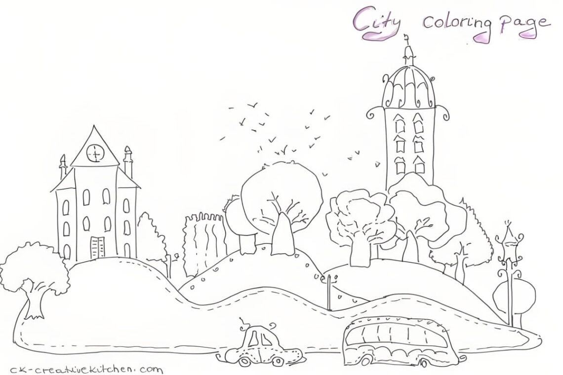 City Coloring Pages - Creative Kitchen