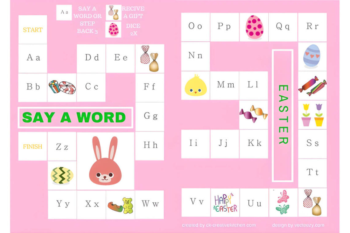 Easter - Alphabet Board Game - Creative Kitchen