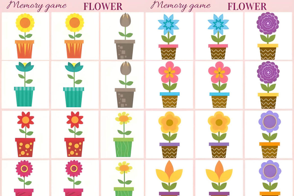 Flower - Memory Game - Free Printables - Creative Kitchen
