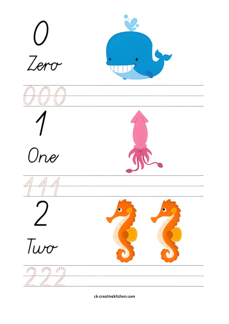 Ocean And Sea Animals - Numbers - Free Printables - Creative Kitchen